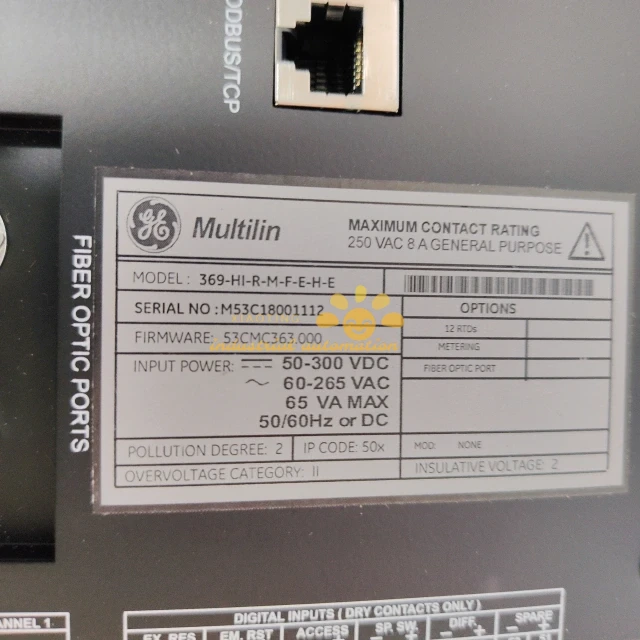 GE Multilin 369-H1-R-M-F-E-H-E Motor Management Relay - www.moogelec.com